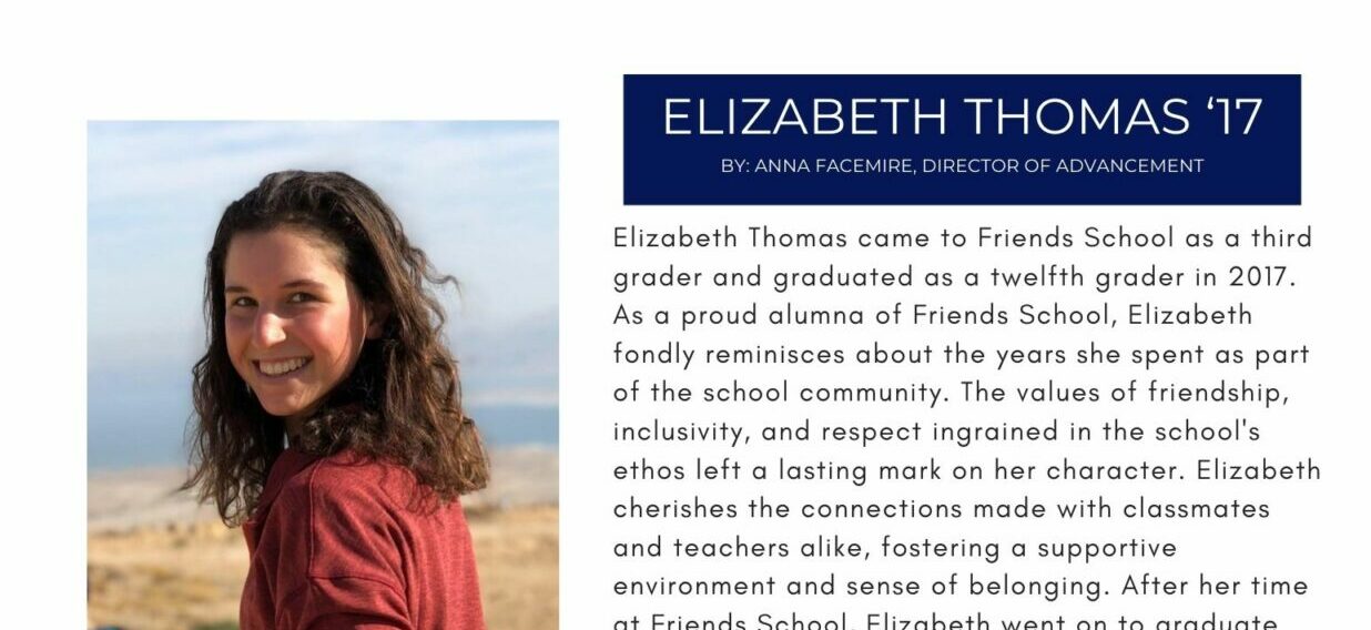Alumni Spotlight- Elizabeth Thomas '17